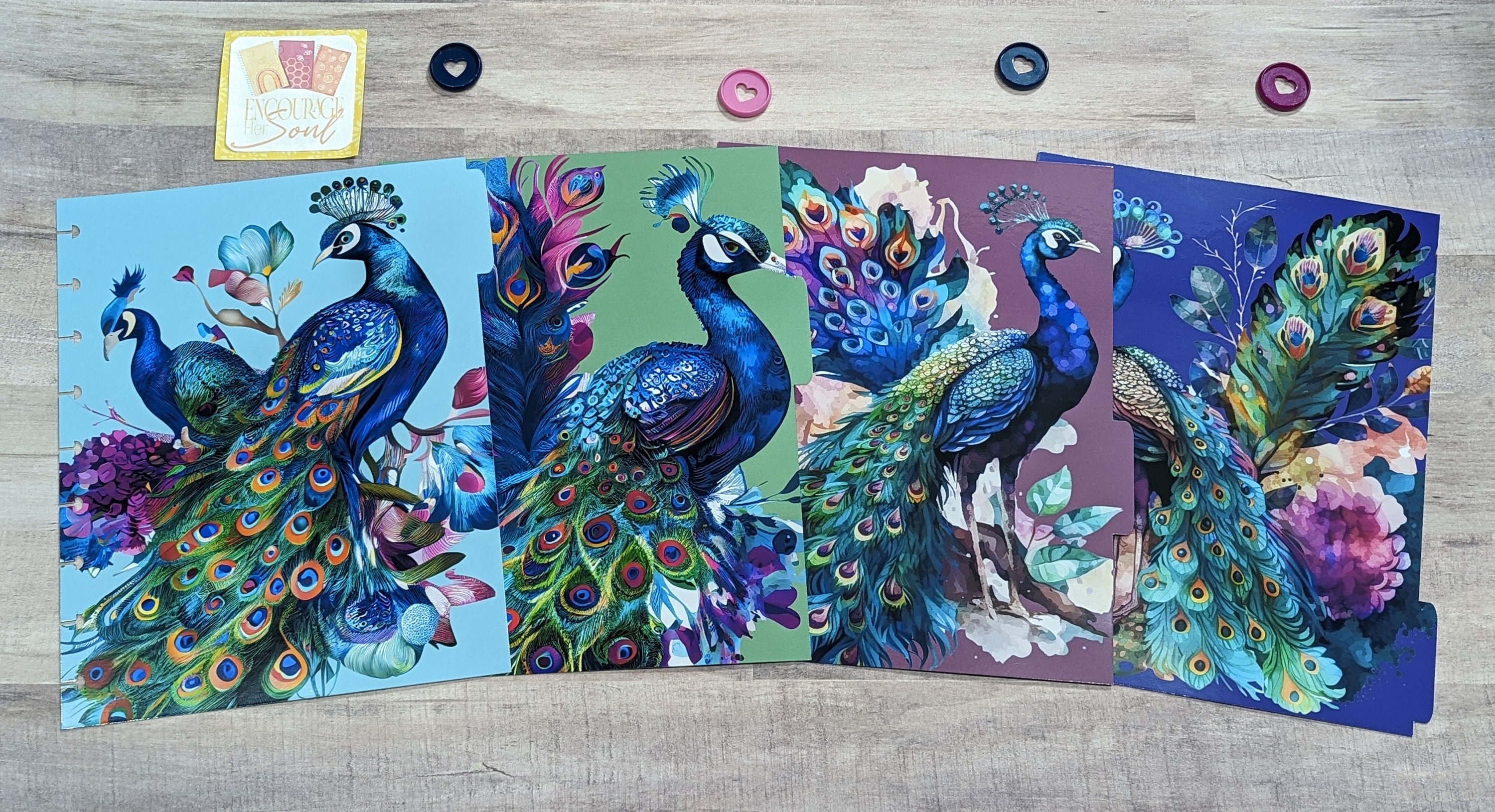 Peacock BUNDLE SET |peacock Happy Planner Dividers and Covers|classic ...