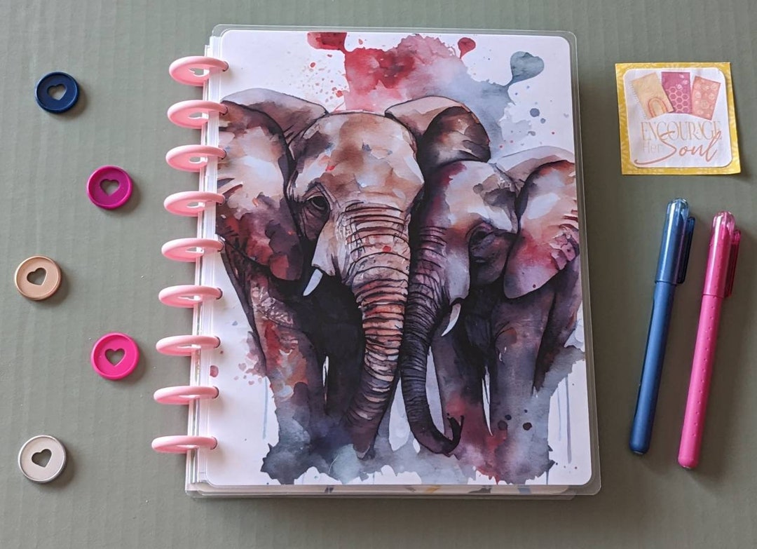 Elephant Companions Happy Planner Discbound |classic Big Happy Planner ...