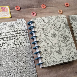 Black and White BUNDLE Happy Planner | Planner Cover, Dividers and ...