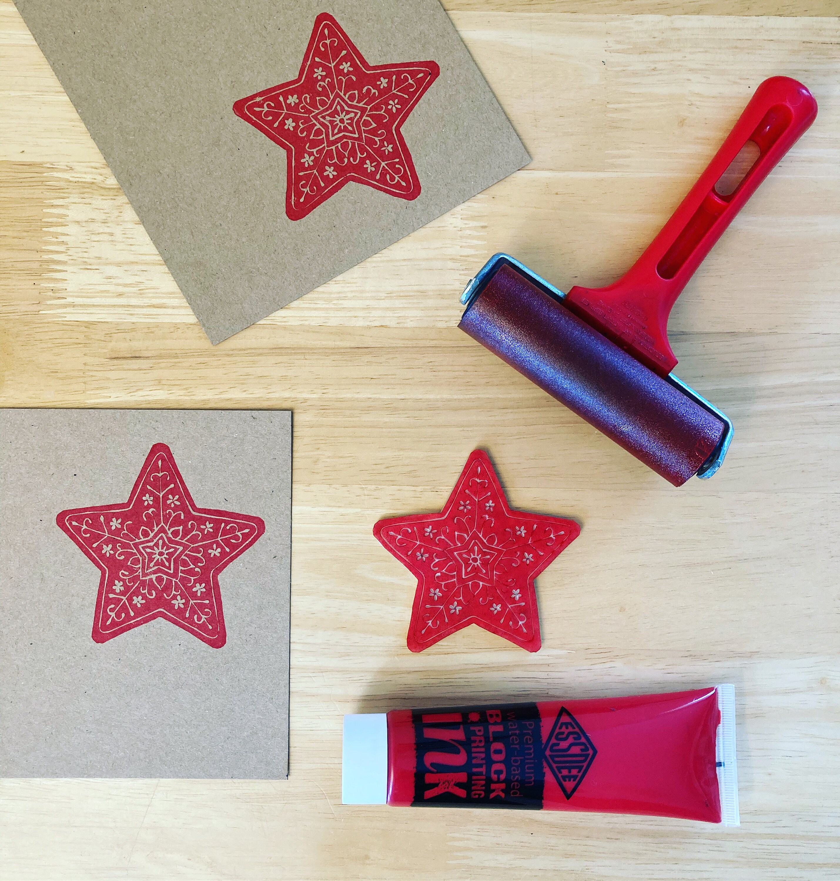 Christmas Star Card_gingerbread Cookie Card_a6_pack of 5 - Etsy