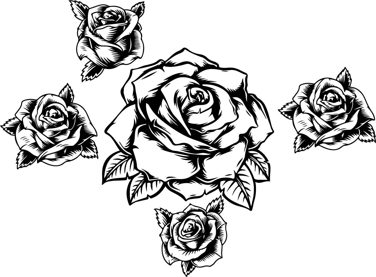 Rosa svg rosas svg clipart rosa silueta rosa archivo svg | Etsy