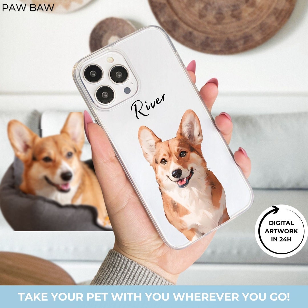 Custom Pet Phone Case Using Pet Photo and Name, Custom Dog Phone Case, Custom Cat Phone Case ...