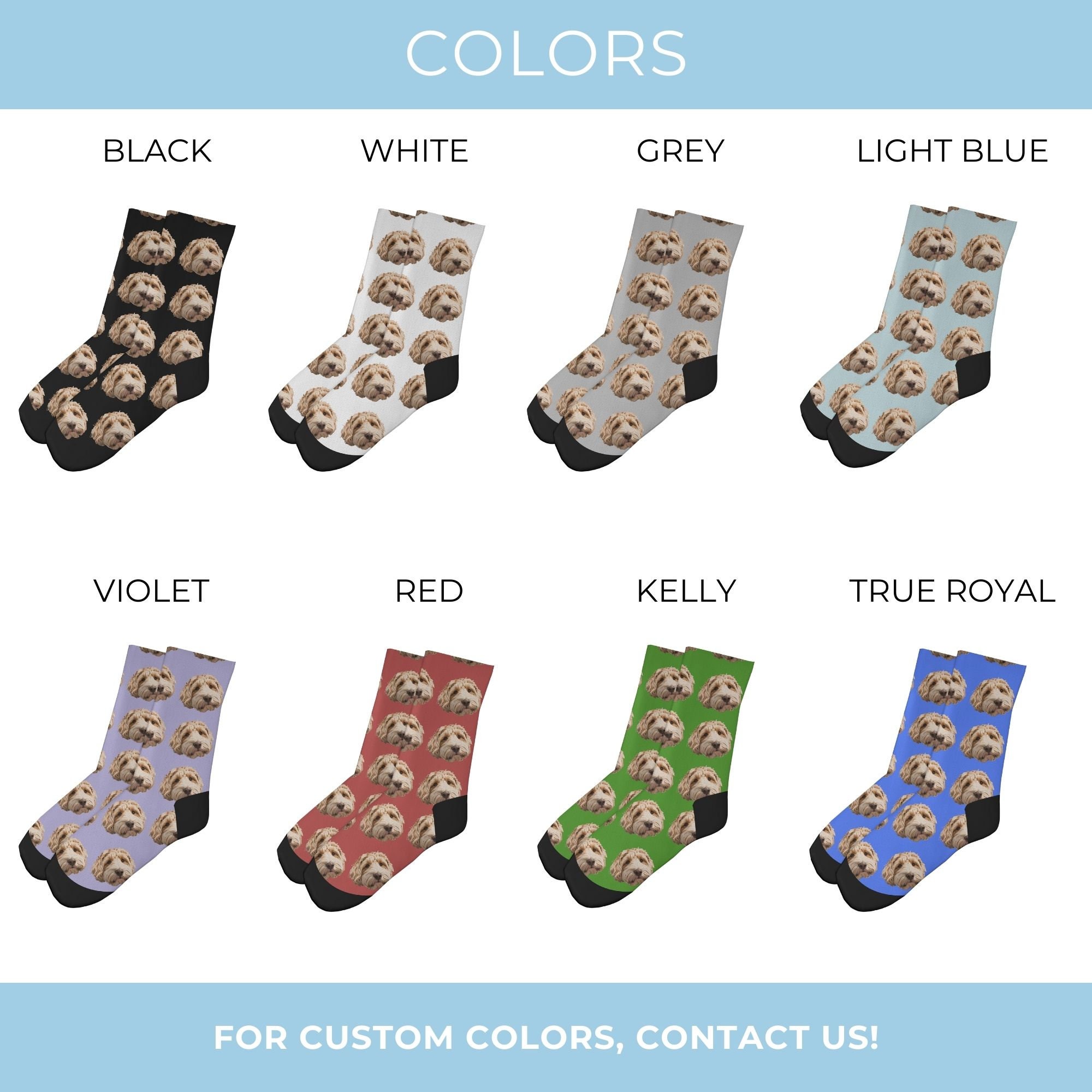 Custom Pet Photo Socks, Personalized Pet Socks, Custom Dog Socks ...