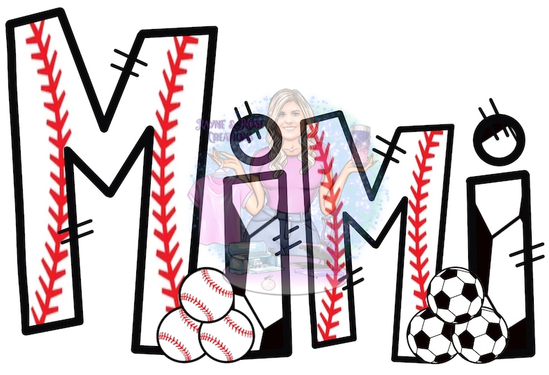 Mimi Baseball Soccer PNG | Digital Download - Etsy