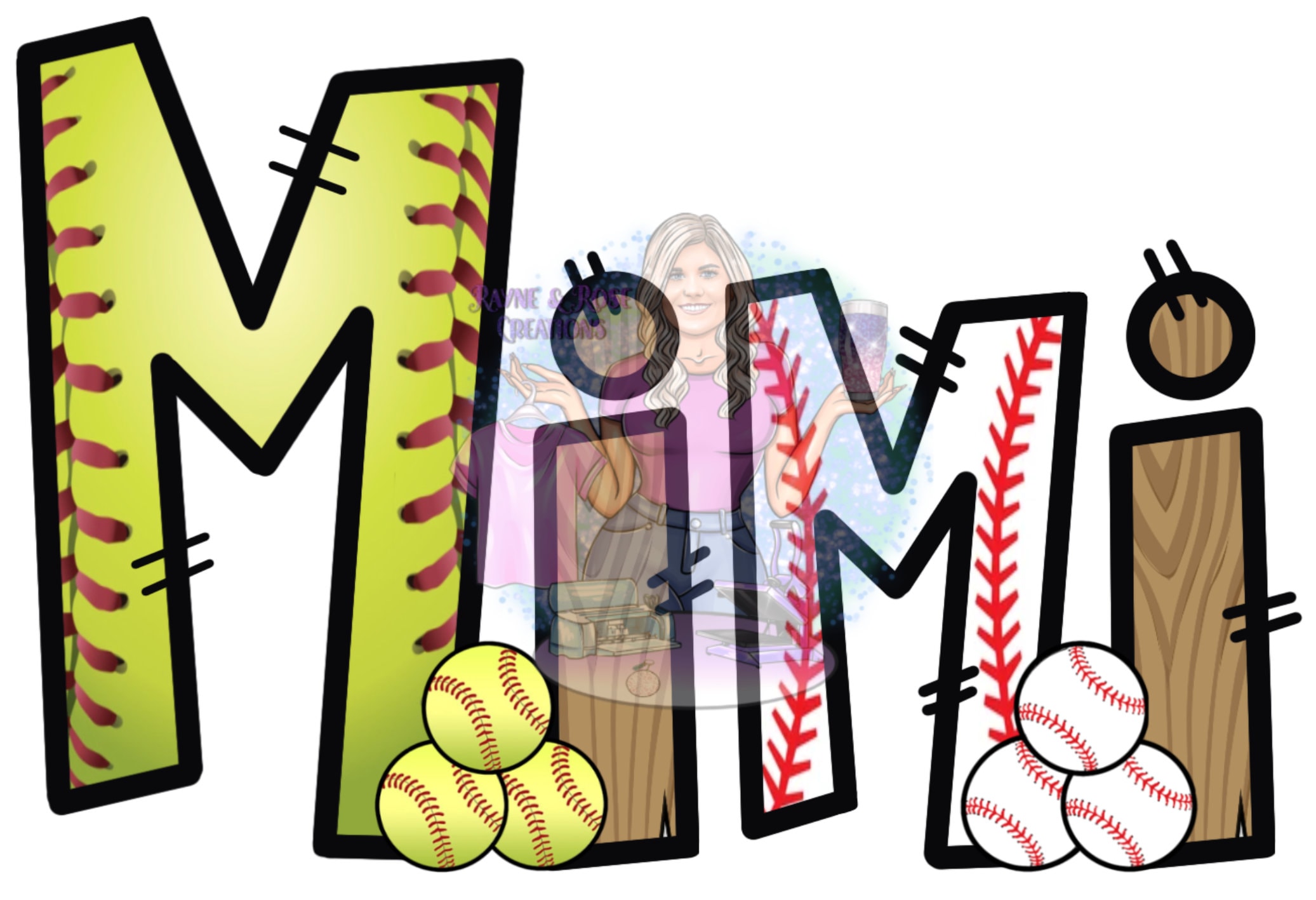 Mimi Softball Baseball PNG | Digital Download | Sublimation Design - Etsy