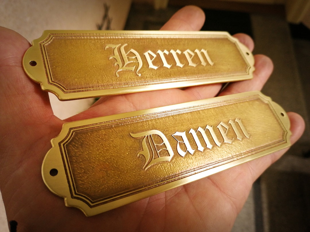 Handmade Solid Brass Nameplate, Custom Door Plaque - Etsy