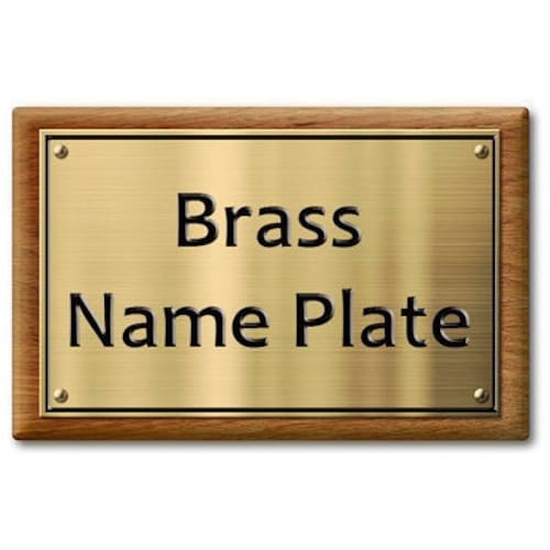 BrassNameplate - Etsy