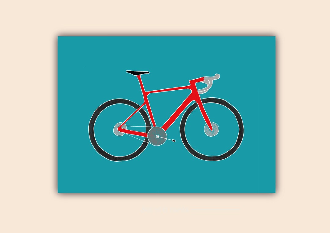 The Cycling Bike Postcard - Bicycle Postcard - Bike Postcard - Postcard ...