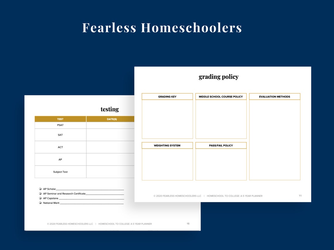 Homeschool High School Planner Homeschool Planner Homeschool | Etsy