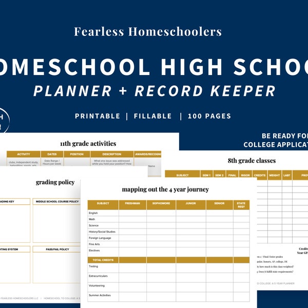 Homeschool Planner - Etsy