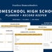 Homeschool High School Planner Homeschool Planner Homeschool | Etsy