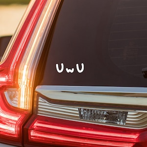 Uwu Decal, Car Decal, Uwu Emote, Uwu Sticker, Car Window Decal, Laptop ...