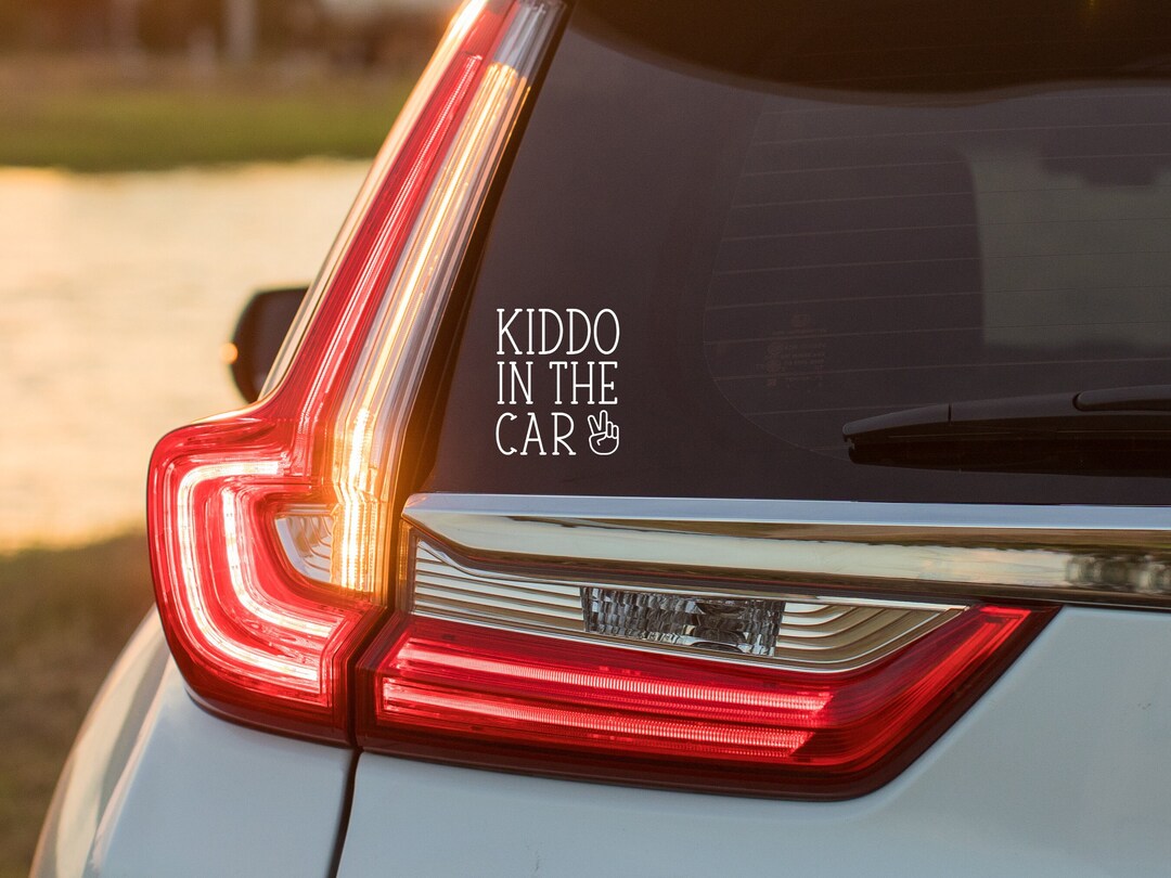 Kiddo in the Car Decal, Baby on Board Sticker, Kids on Board Decal, New ...