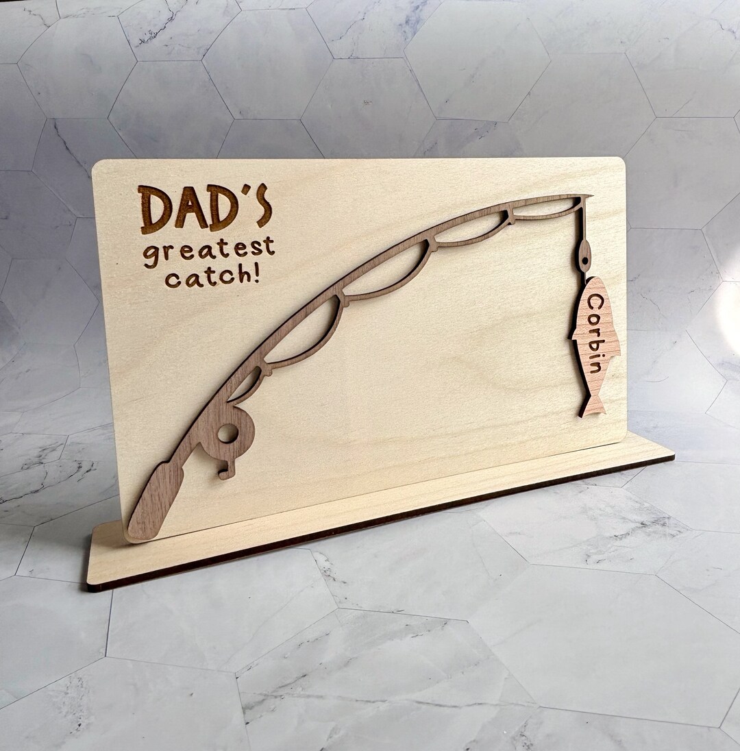 Personalized Wooden Sign for Dad, Fishing Sign, Fathers Day Gifts ...