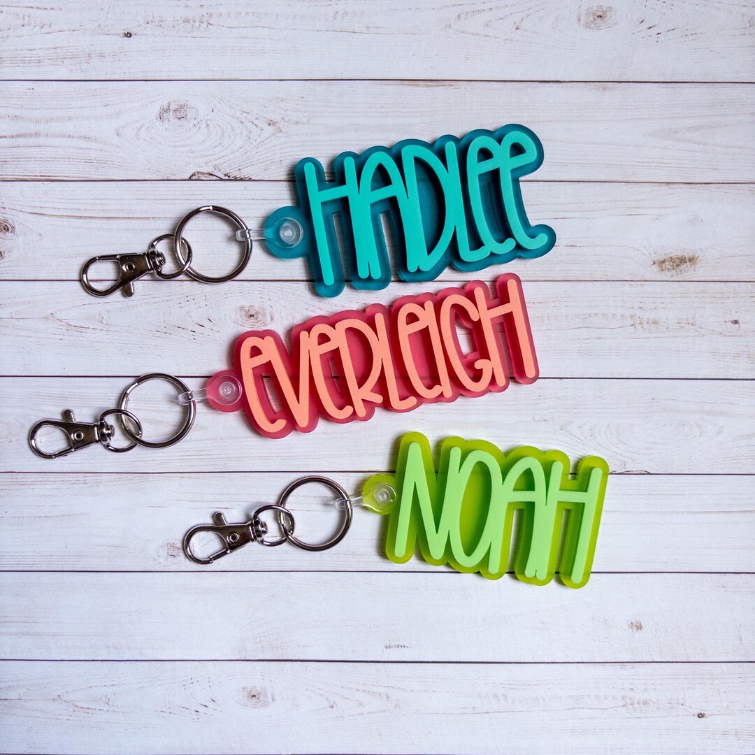 Backpack Tag, Personalized Tag for Kids, Name Keychain, Kids Luggage ...