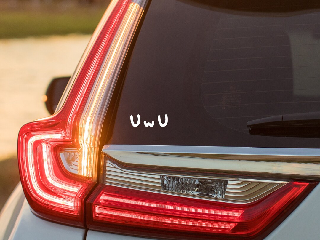 Uwu Decal, Car Decal, Uwu Emote, Uwu Sticker, Car Window Decal, Laptop ...
