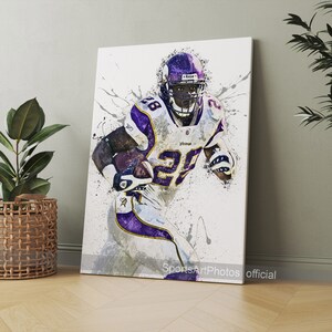 Adrian Peterson Poster, Minnesota Vikings, Wall Art Printable, Man Cave ...