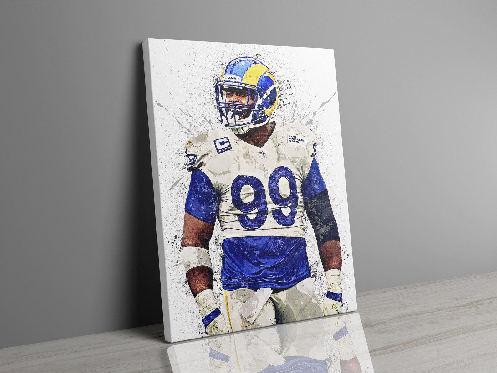 Aaron Donald Poster Los Angeles Rams Wall Art Printable Man - Etsy