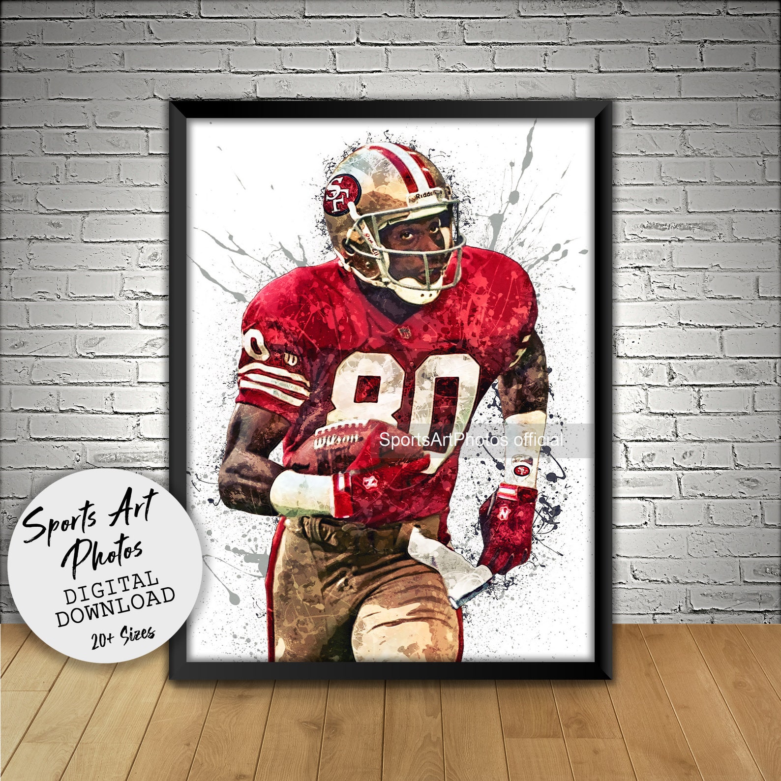 Jerry Rice Poster San Francisco 49ers Wall Art Printable - Etsy