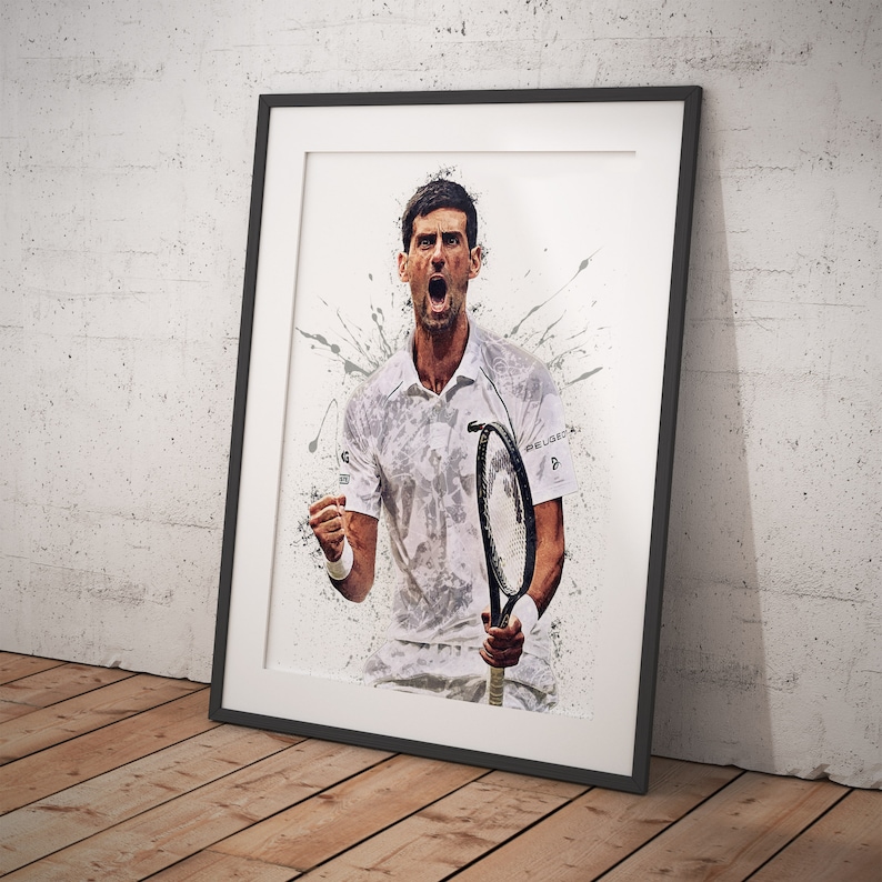 Novak Djokovic Poster Tennis Wall Decor Wall Art Printable - Etsy