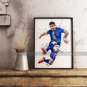 Christian Pulisic, USA Soccer, Wall Art Printable, World Cup, Digital ...