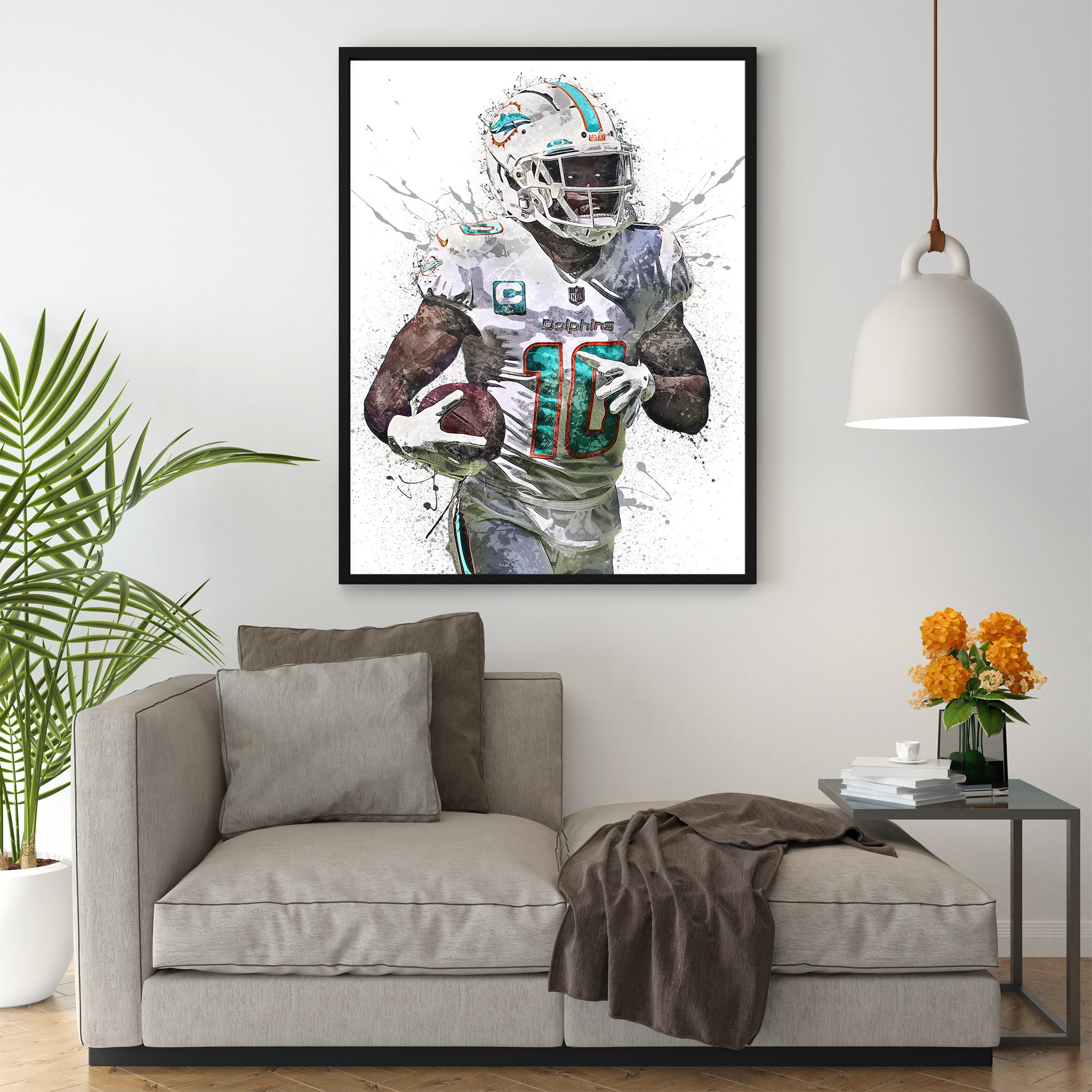 Tyreek Hill Poster Miami Dolphins Canvas Wrap Wall Art - Etsy