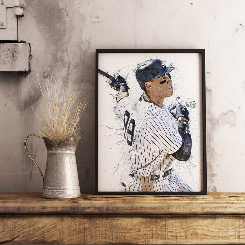 Aaron Judge Poster New York Yankees Wall Art Printable Kids Etsy