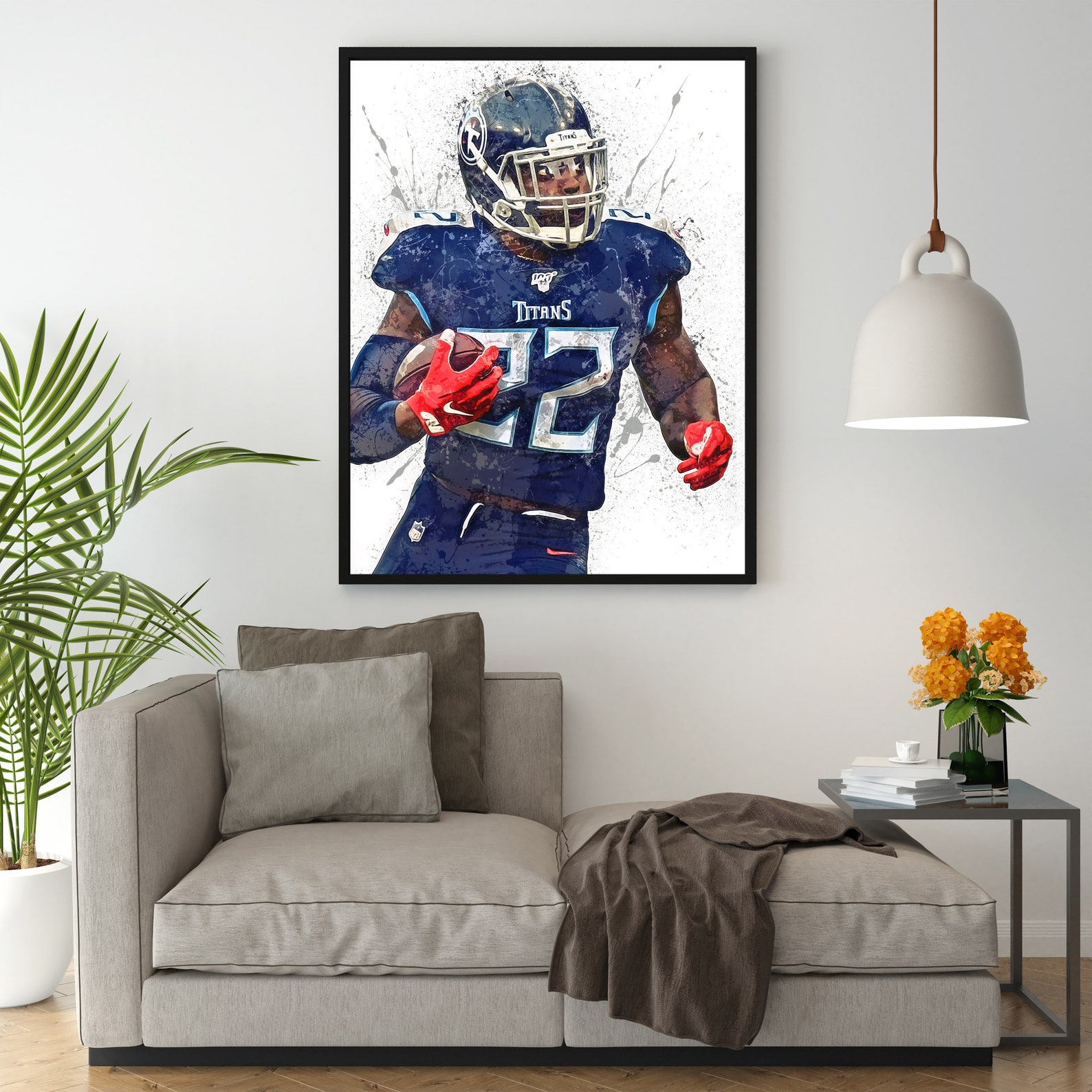 Derrick Henry Poster Wall Art Printable Tennessee Titans - Etsy UK