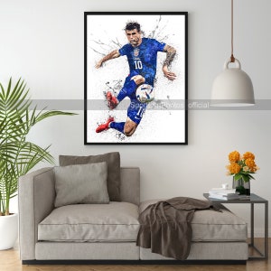 Christian Pulisic, USA Soccer, Wall Art Printable, World Cup, Digital ...