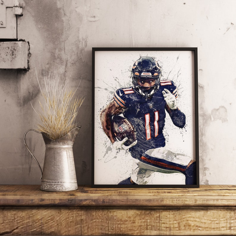 Darnell Mooney Poster Chicago Bears Wall Art Printable Man - Etsy