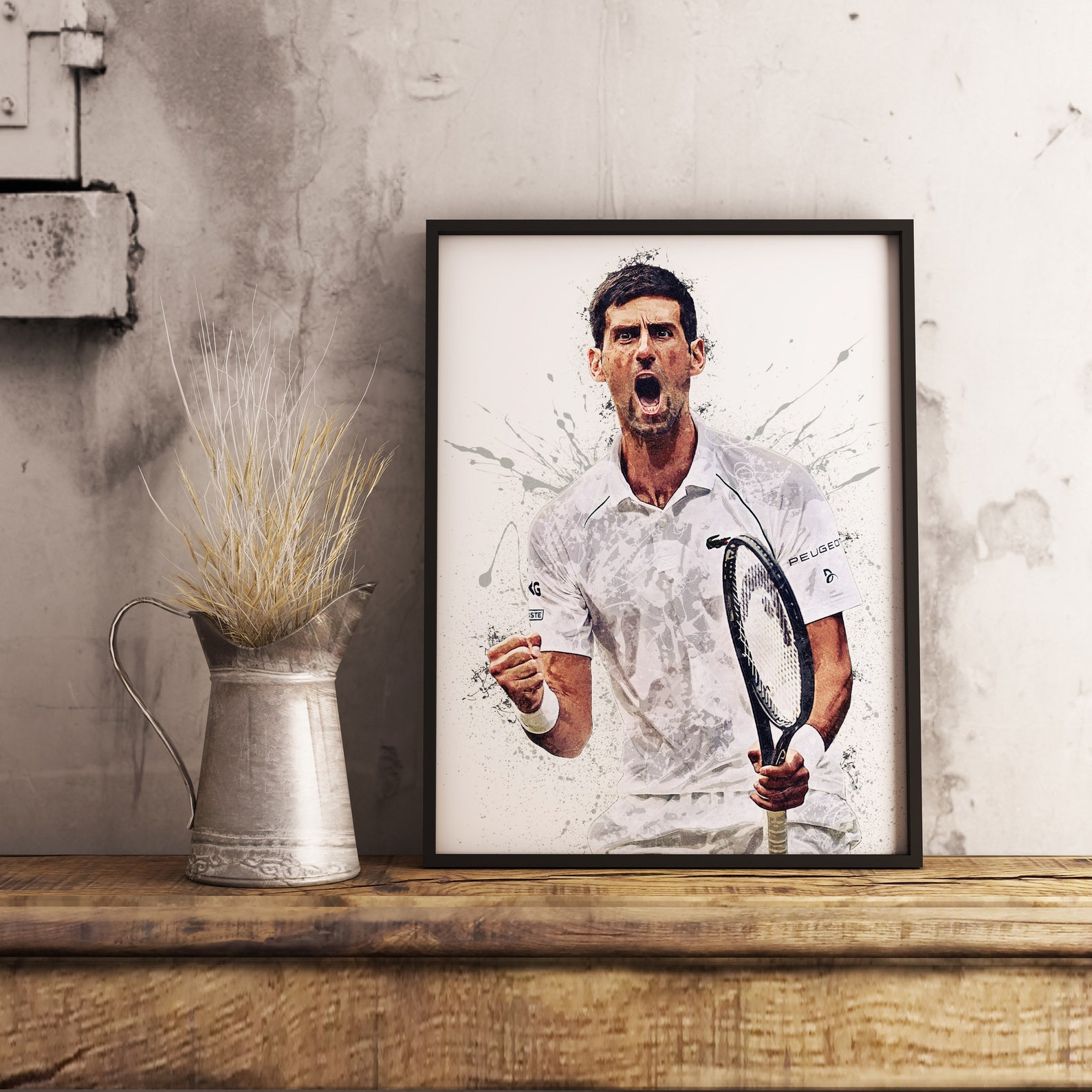 Novak Djokovic Poster Tennis Wall Decor Wall Art Printable - Etsy