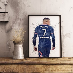 Kylian Mbappé Poster PSG Paris Saint Germain Wall Art - Etsy