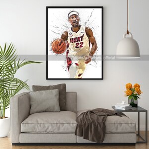 Jimmy Butler Poster, Miami Heat, Wall Art Printable, Kids Decor ...