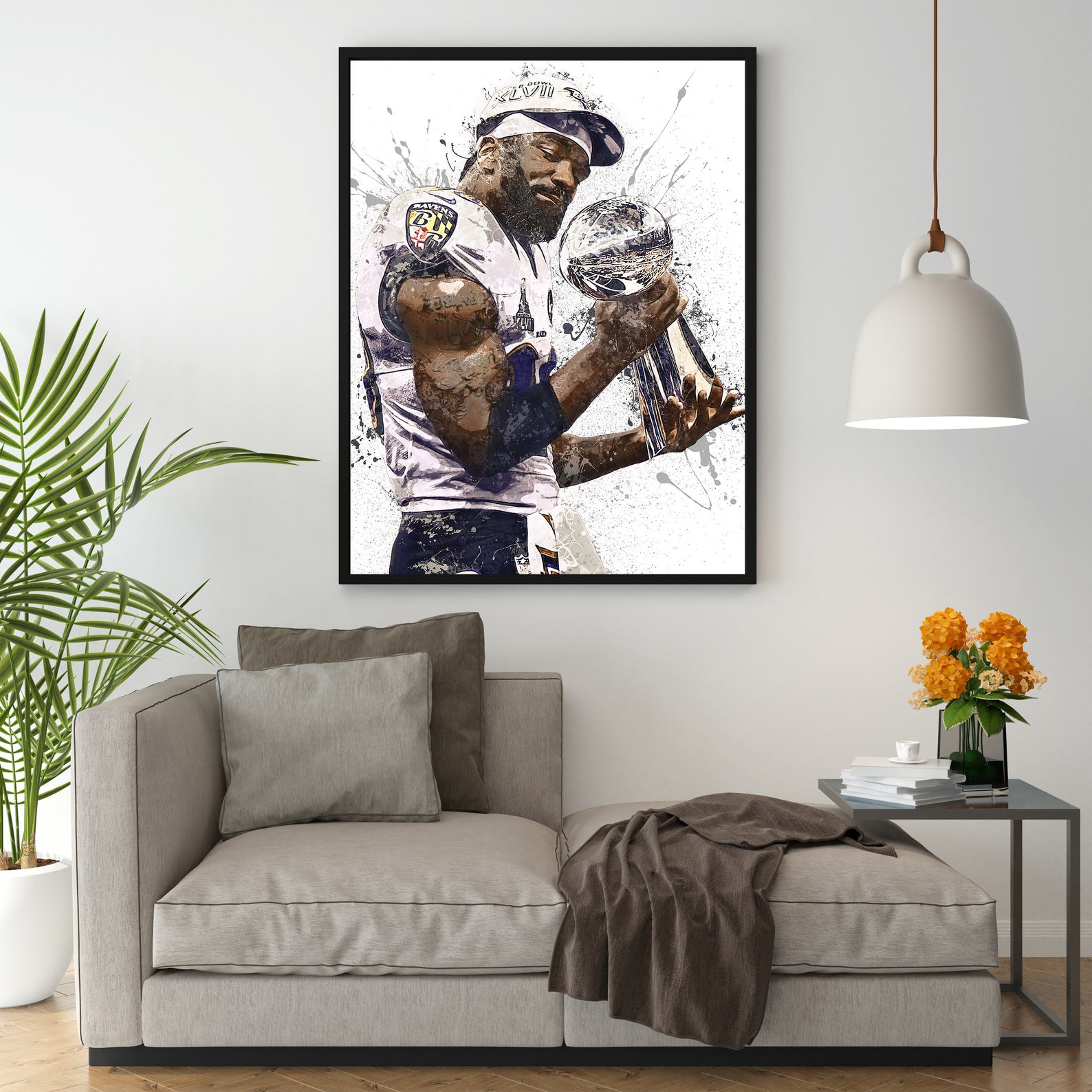 Ed Reed Poster Baltimore Ravens Wall Art Printable Kids - Etsy