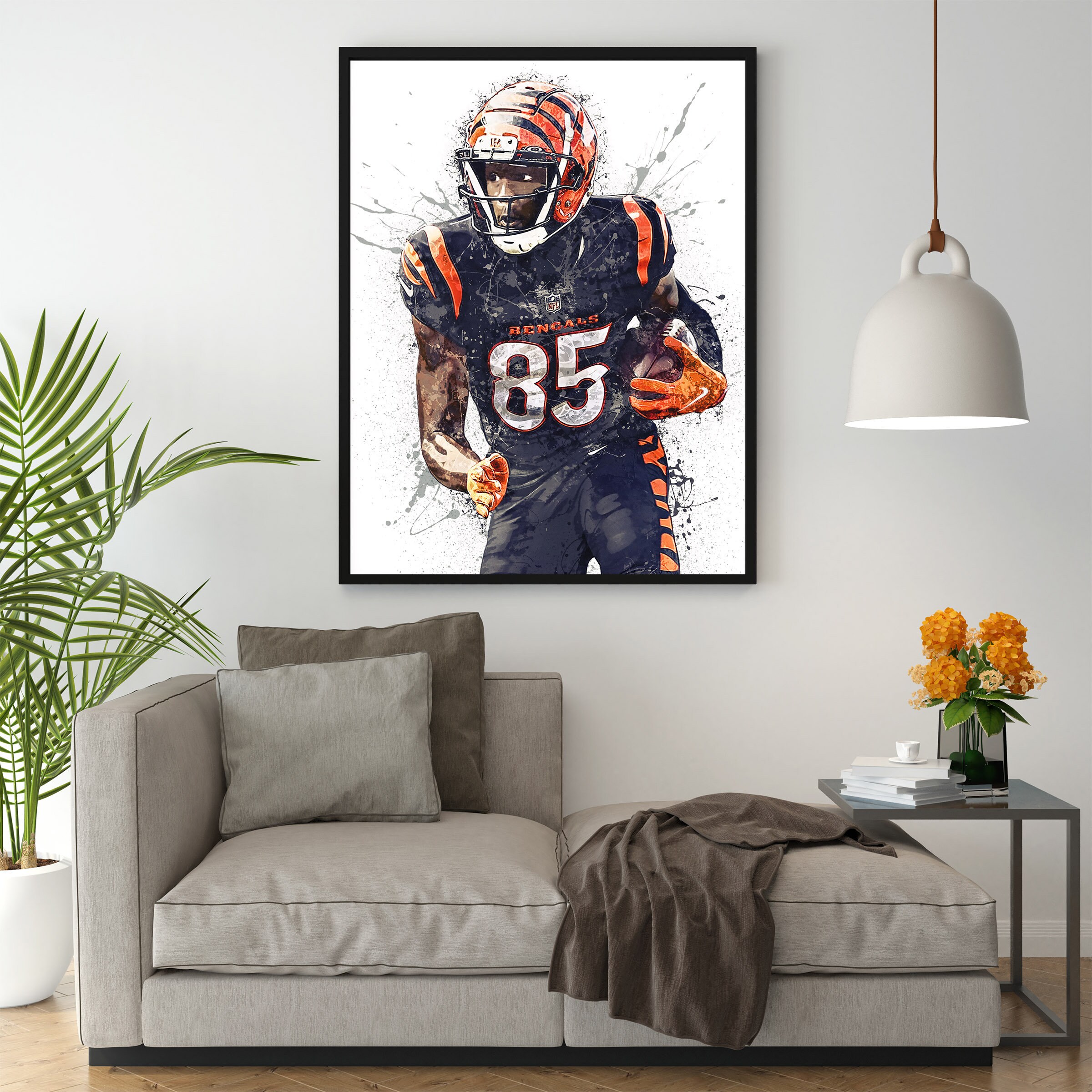 Tee Higgins Poster Cincinnati Bengals Wall Art Printable - Etsy