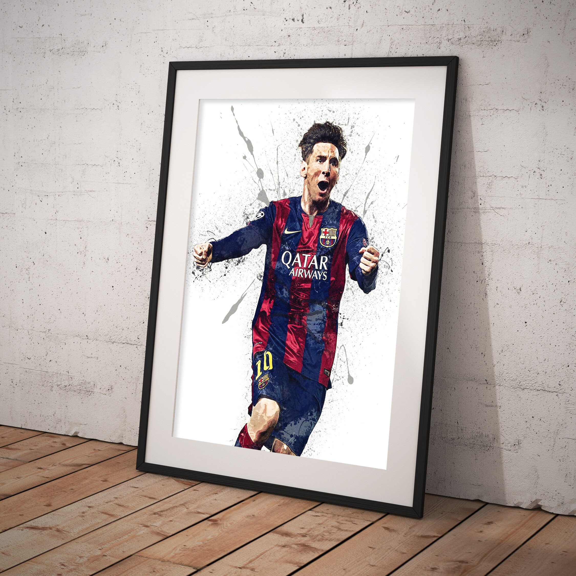 Lionel Messi Poster Wall Art Printable Barcelona Footballer - Etsy