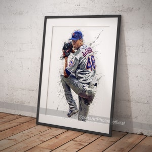 Jacob Degrom Poster, New York Mets, Canvas Wrap, Wall Art Print, Man ...