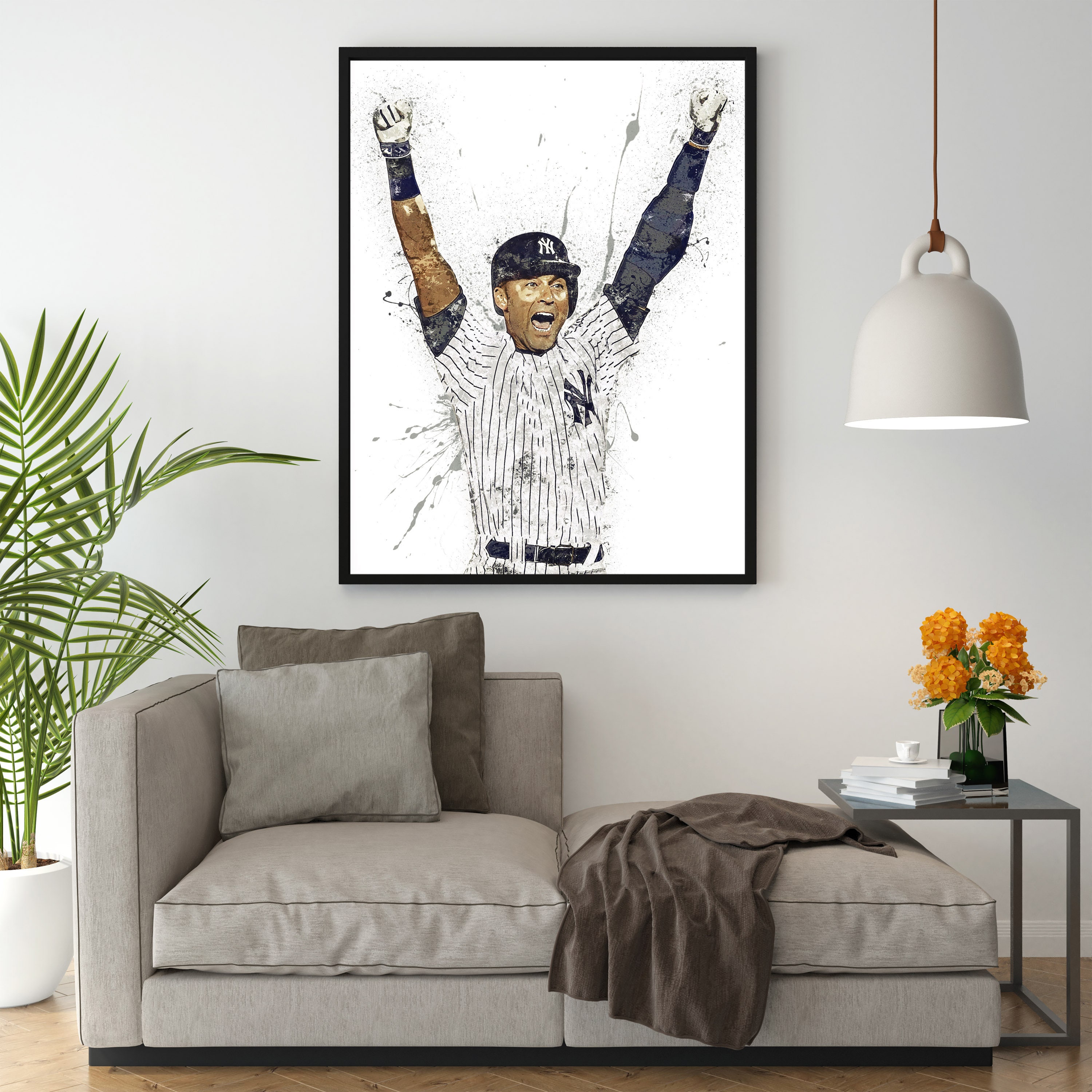 Derek Jeter Poster Wall Art Printable New York Yankees | Etsy
