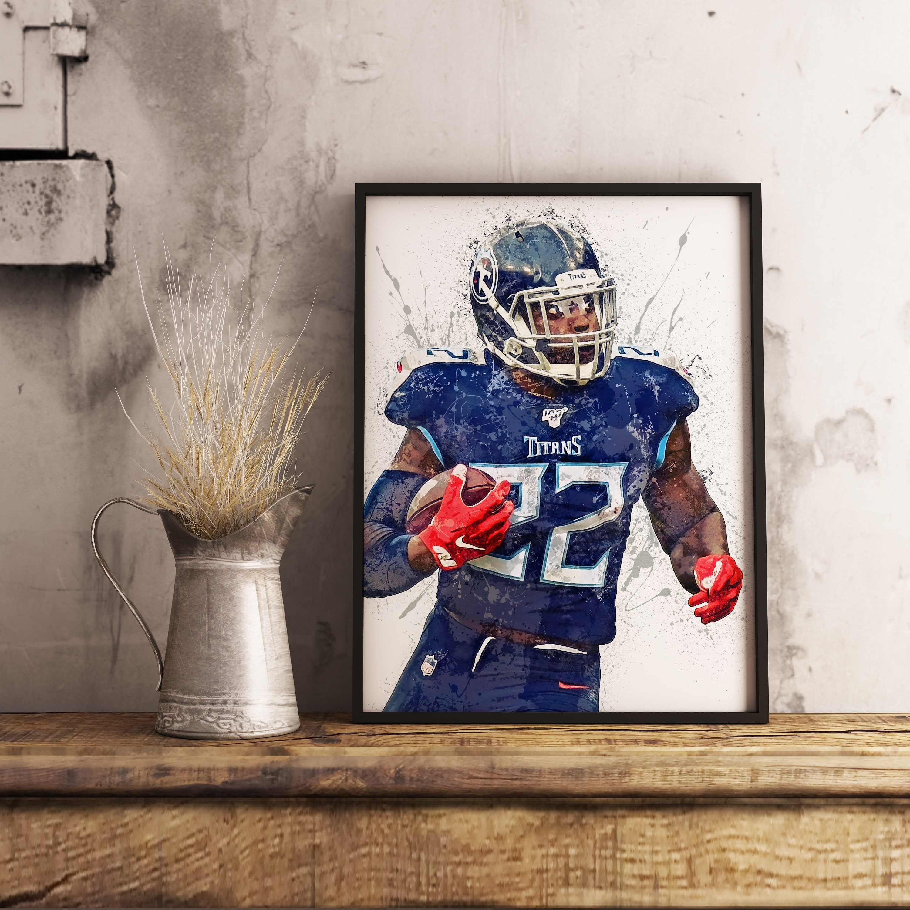 Derrick Henry Poster Wall Art Printable Tennessee Titans - Etsy UK