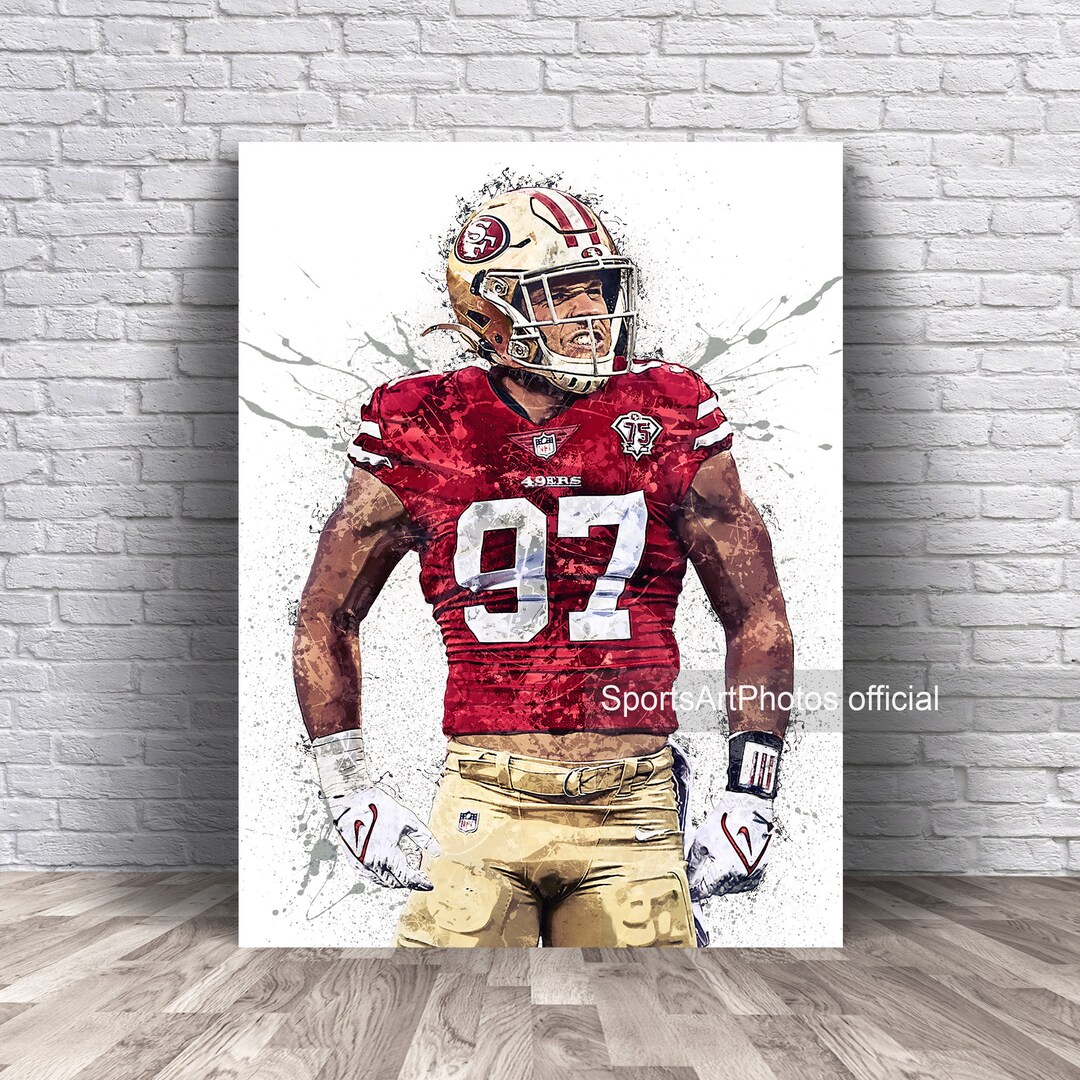 Nick Bosa Poster, San Francisco 49ers, Canvas Wrap, Wall Art Print ...