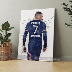 Kylian Mbappé Poster, PSG, Paris Saint Germain, Wall Art Printable ...