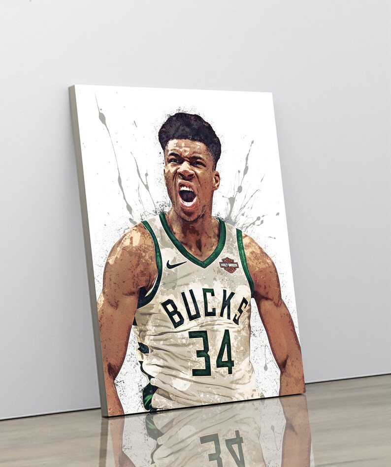 Giannis Antetokounmpo Poster Wall Art Printable Milwaukee | Etsy