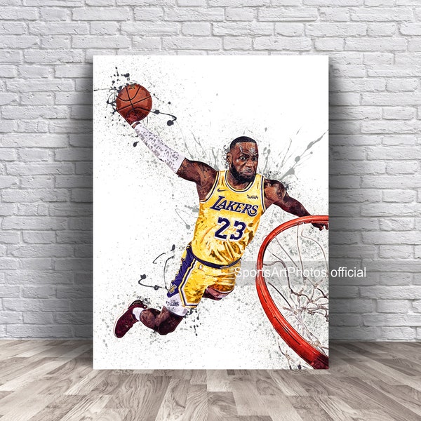 Lebron James Canvas - Etsy