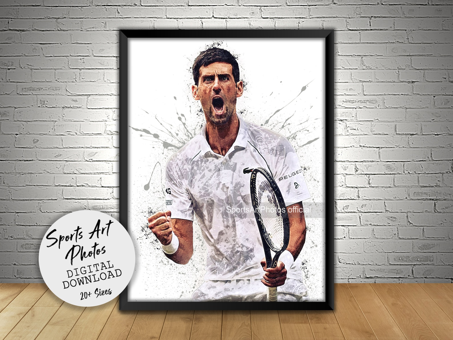 Novak Djokovic Poster Tennis Wall Decor Wall Art Printable - Etsy