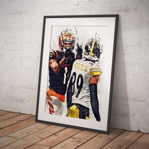 Ja'marr Chase Poster Minkah Fitzpatrick Cincinnati - Etsy