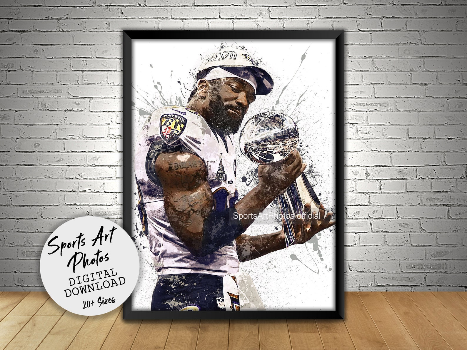 Ed Reed Poster Baltimore Ravens Wall Art Printable Kids - Etsy