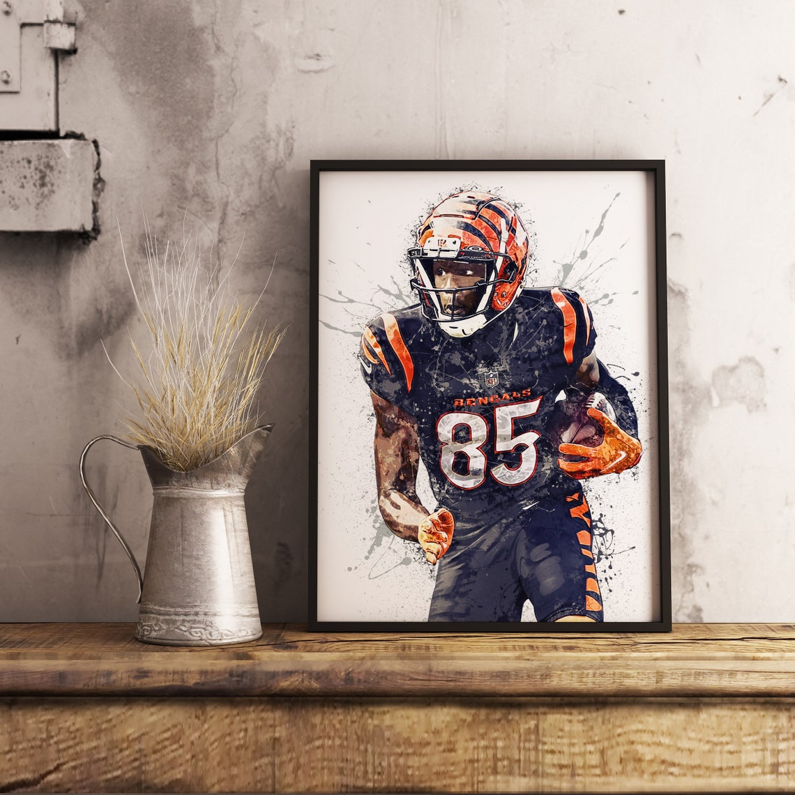 Tee Higgins Poster Cincinnati Bengals Wall Art Printable - Etsy