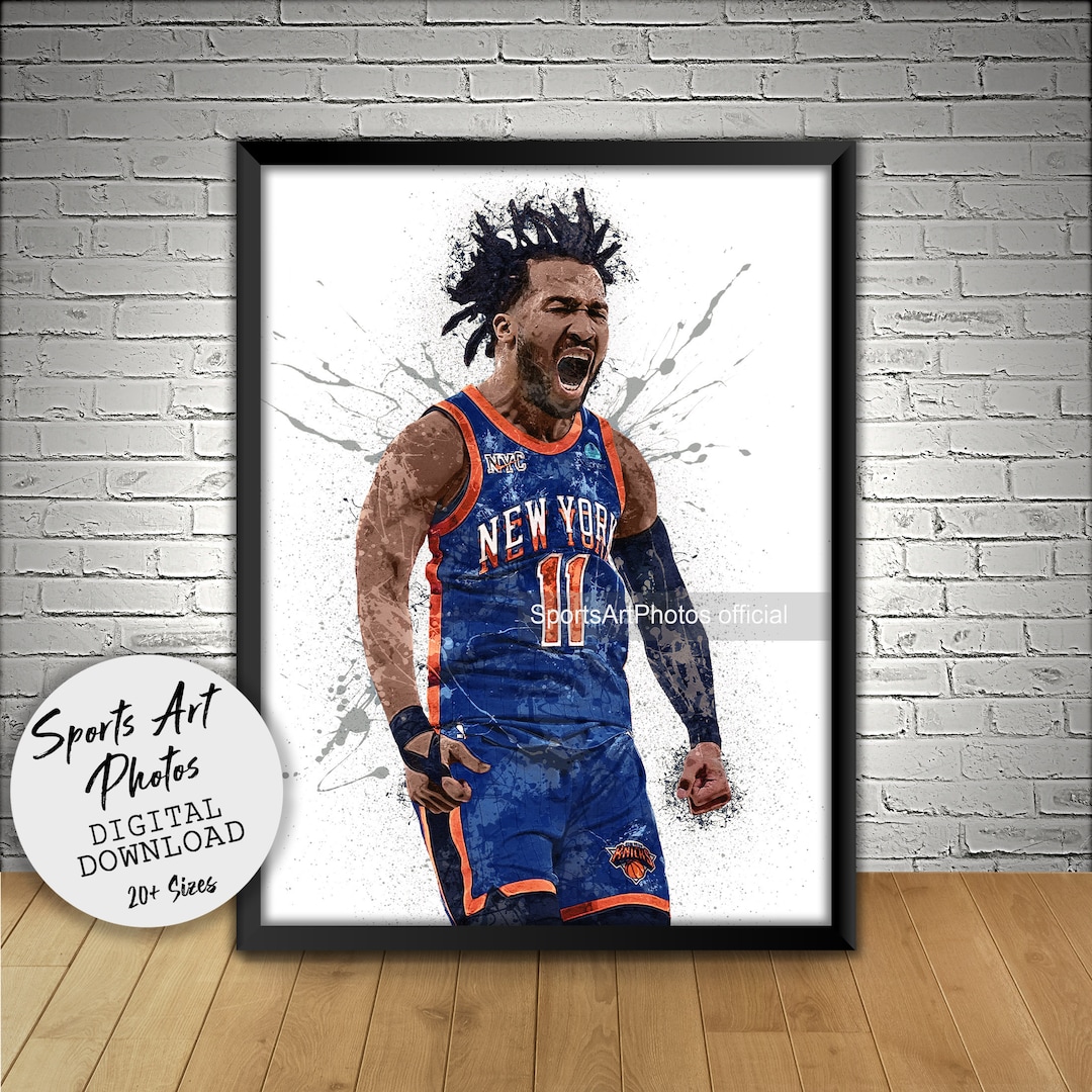 Jalen Brunson Poster, New York Knicks, Wall Art Printable, Kids Decor ...