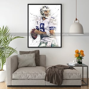 Tony Romo Poster, Dallas Cowboys, Wall Art Printable, Kids Decor ...