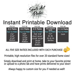 Tee Higgins Poster, Cincinnati Bengals, Wall Art Printable, Digital ...